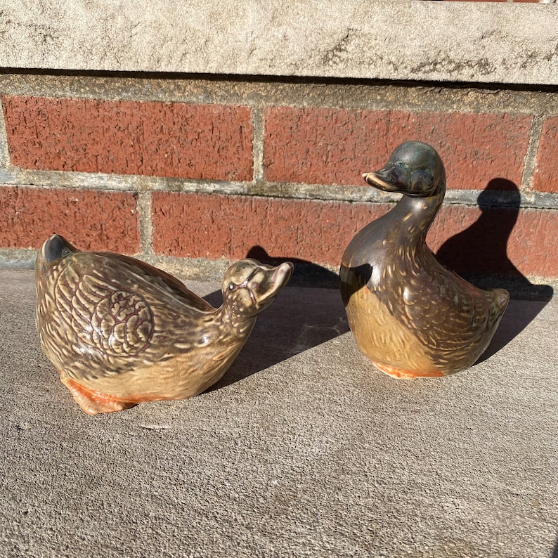 Handmade Ceramic Duck Figurines: Duck Decor, Set of Two - Etsy