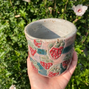 Strawberry Vase Handmade Strawberry Vase Strawberry Pattern Vase ...