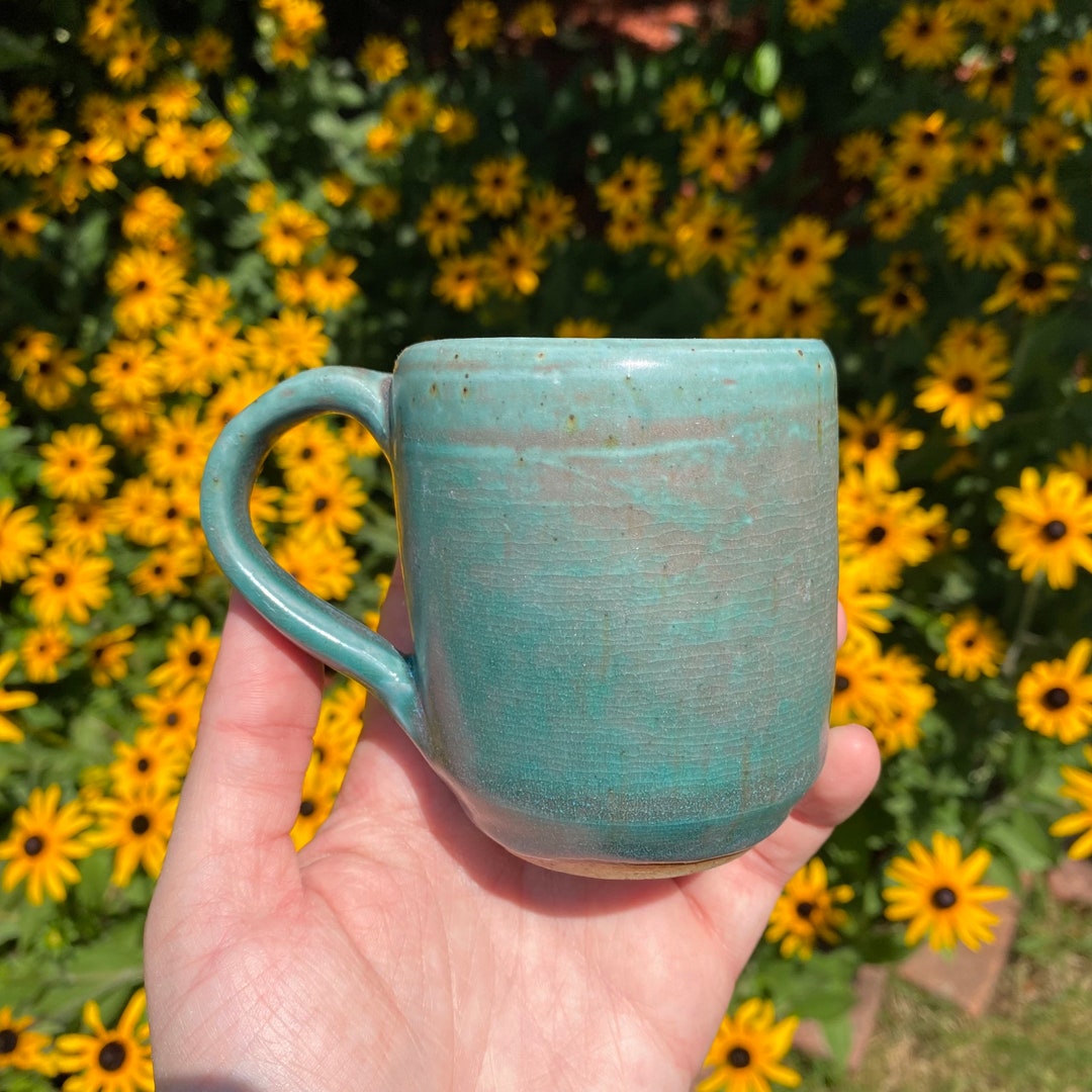 Turquoise Mug Nice Pottery Mug Handmade Green Mug Handmade Blue Mug ...