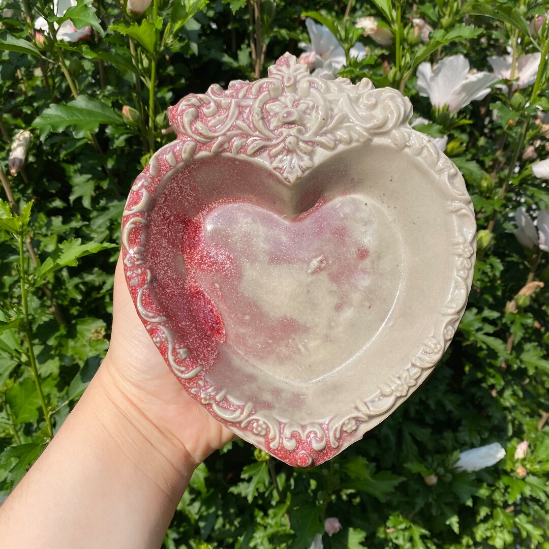 Heart Shaped Plates Heart Shaped Jewelry Dish Heart Plates Love Plates ...