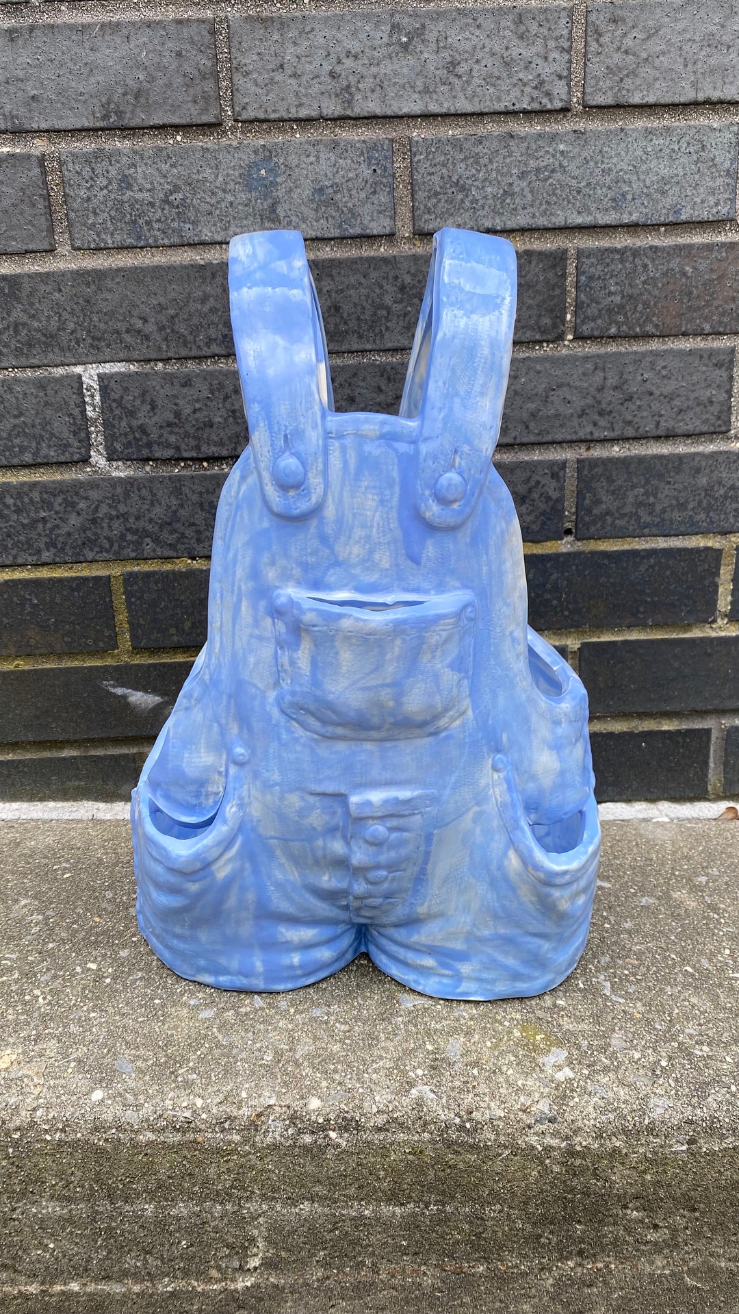 Ceramic Overalls Planter | Garden Decor | Ceramic Overalls | Large ...