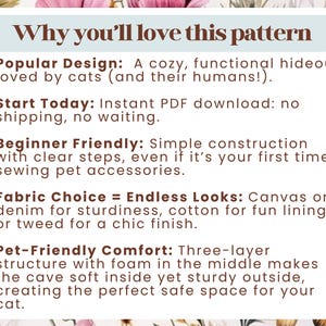Cat Cave Sewing Pattern | Cozy Cat Bed DIY | Easy and Beginner Friendly ...