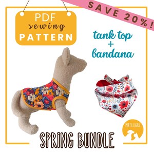 Dog Tank Top Pattern + Bandana Sewing Pattern Limited Edition All Sizes ...