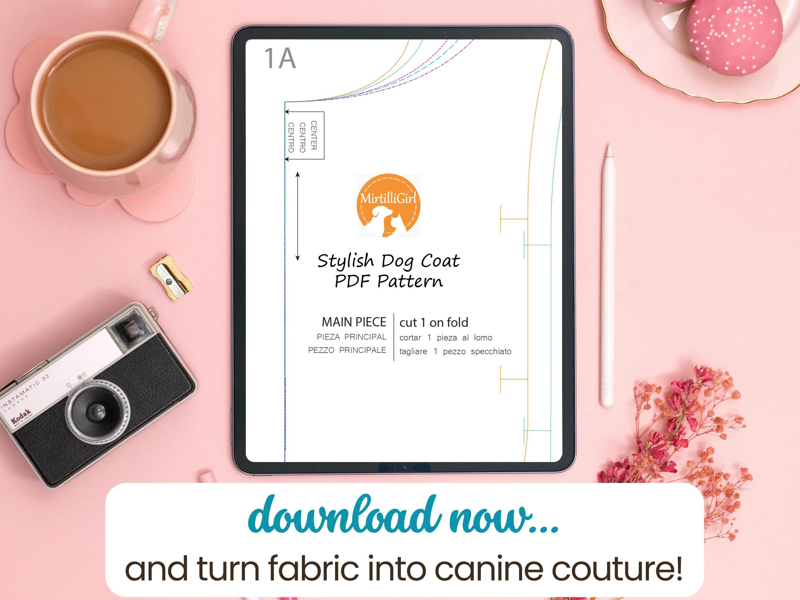 DIY Dog Coat Sewing Pattern: Stylish Winter Raincoat (PDF Download, 3XS ...