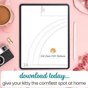 Cat Cave Sewing Pattern | Cozy Cat Bed DIY | Easy and Beginner Friendly ...