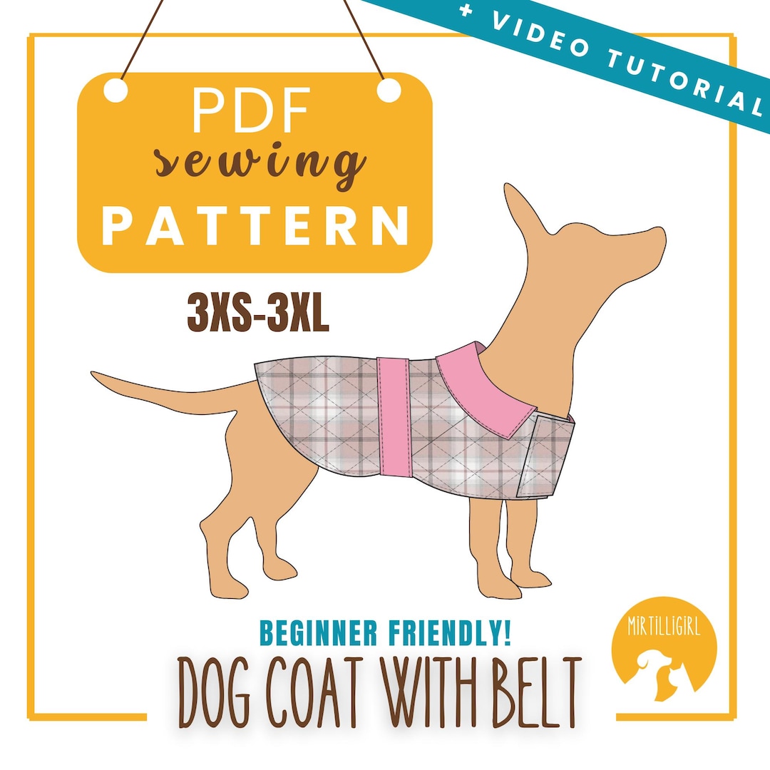 Dog Clothing Pattern PDF | Dog Coat Sewing Pattern for Beginners | DIY ...