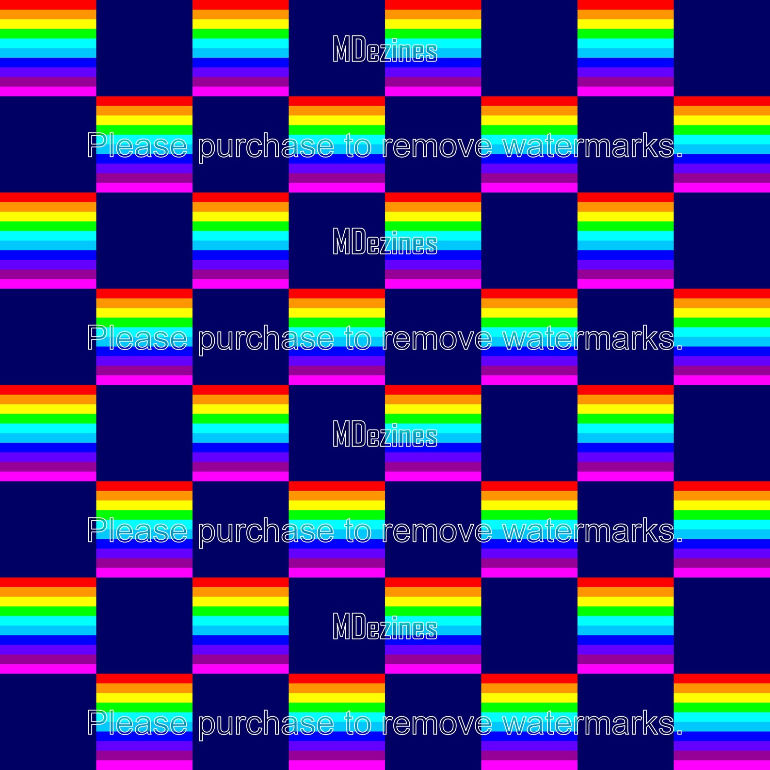 Rainbow Stripe and Dark Blue Checker Seamless Pattern PNG Digital ...