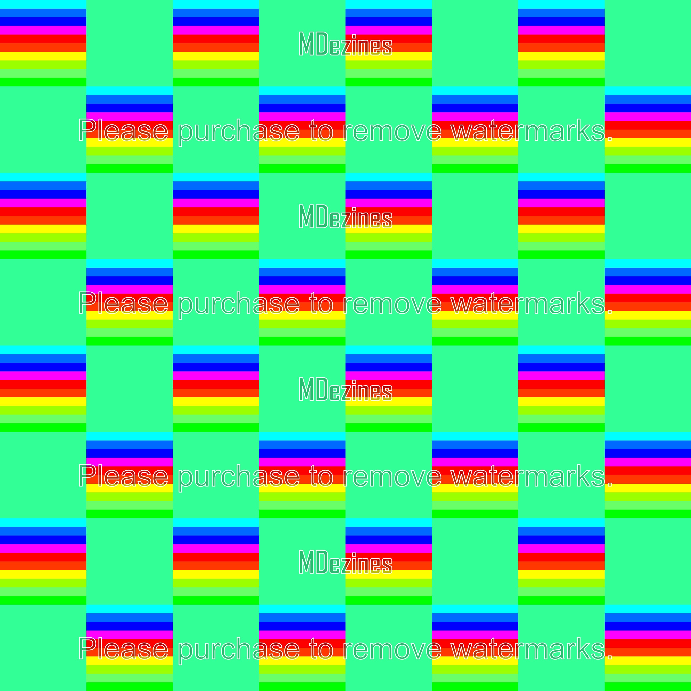 Inverted Rainbow Stripe and Mint Green Checker Seamless Pattern PNG ...