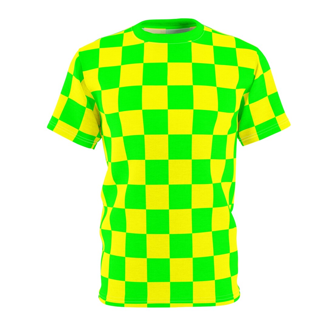 Medium Squares: Yellow and Green Checker Pattern Unisex - Etsy