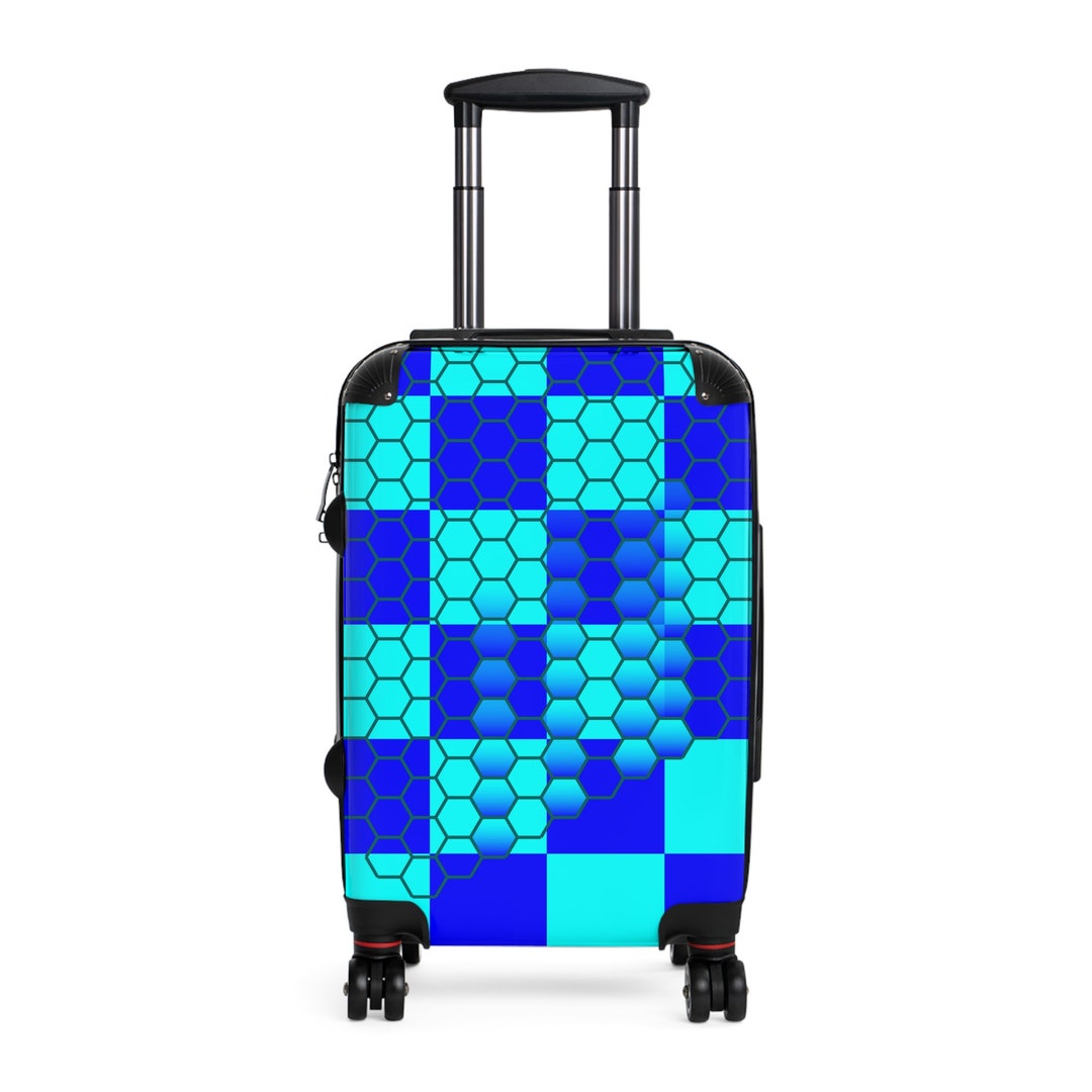 Blue and Cyan Checker Background Teal Beehive/honeycomb - Etsy