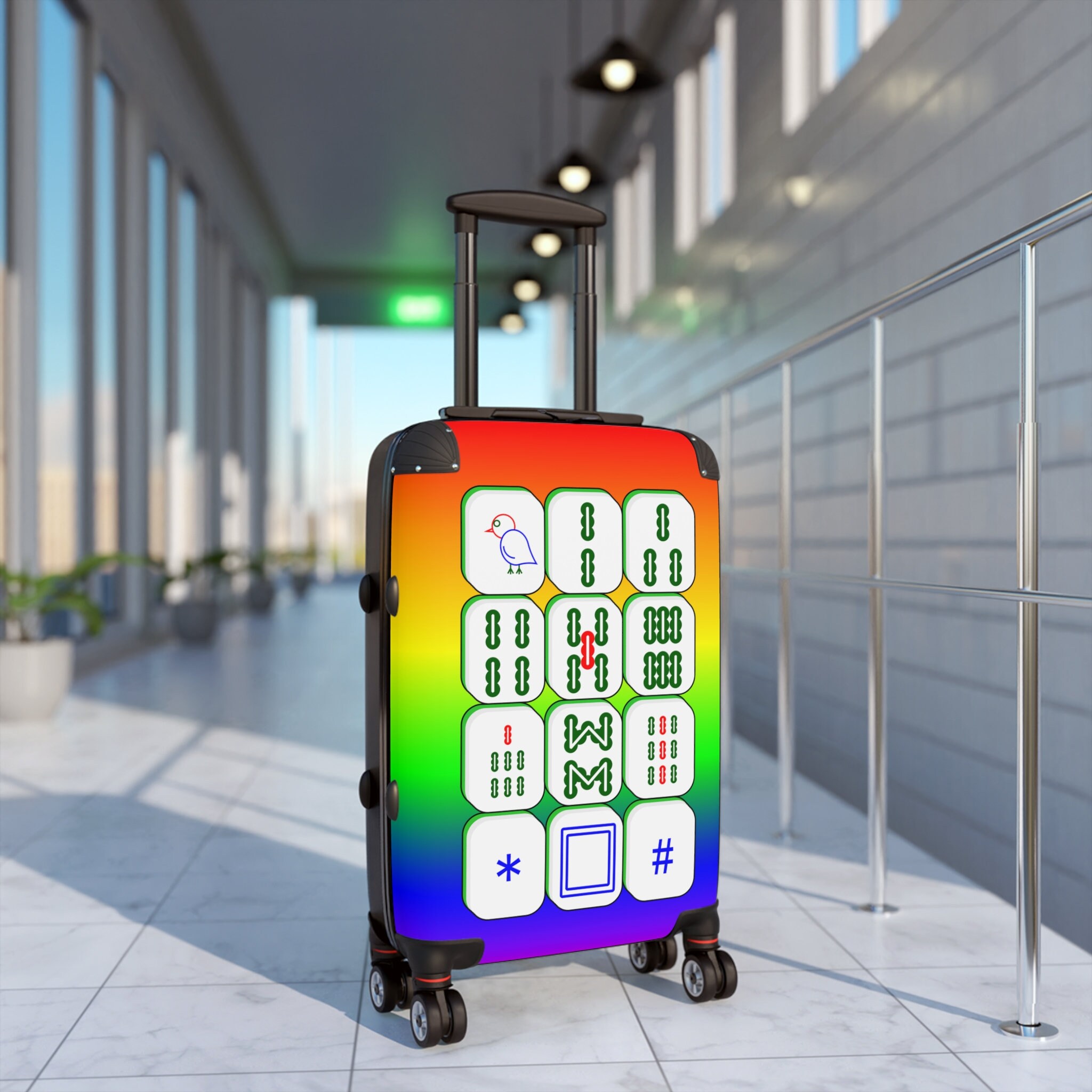 Rainbow Background Mahjong Bamboo Tiles Telephone Dialpad - Etsy