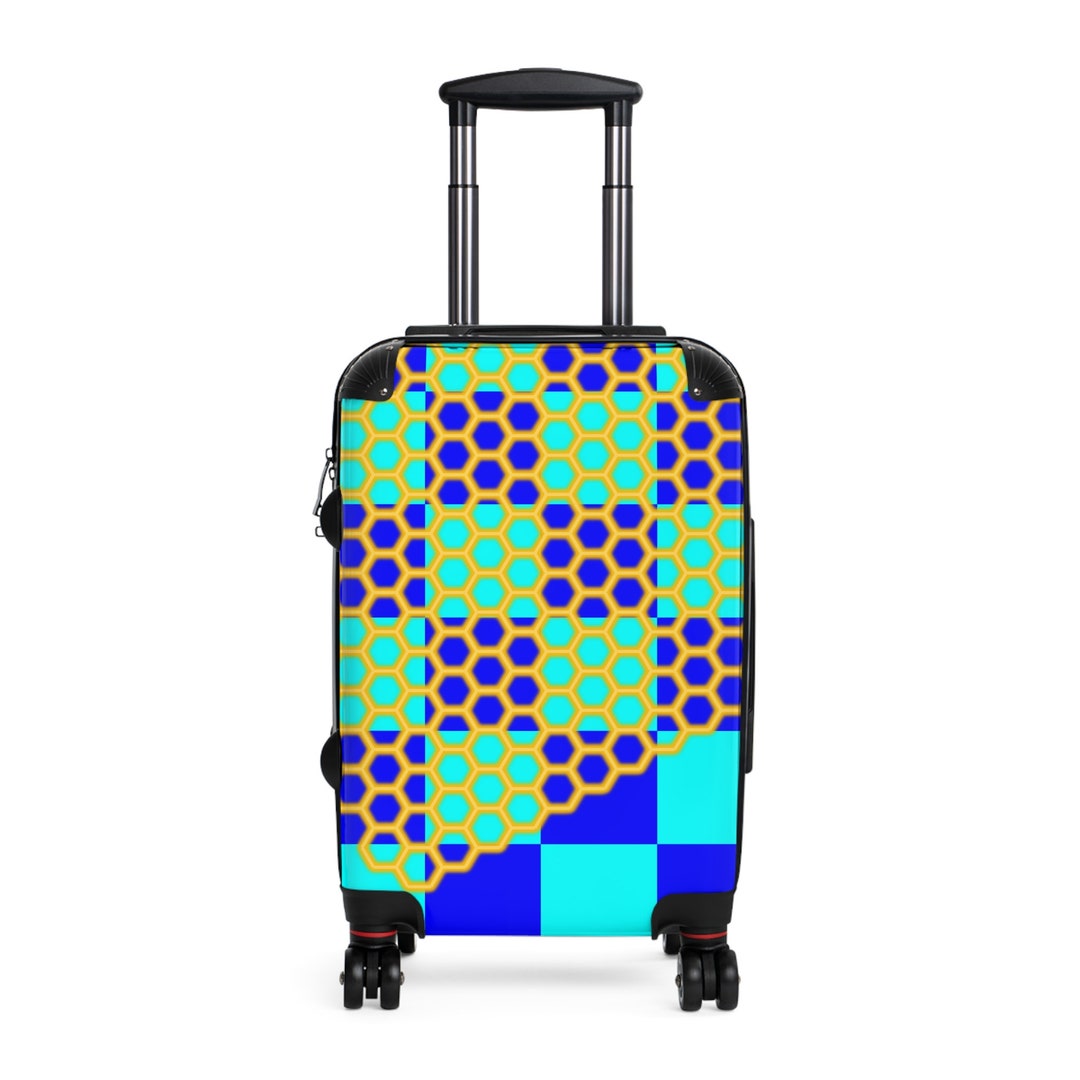 Blue and Cyan Checker Background Gold GLOWING - Etsy