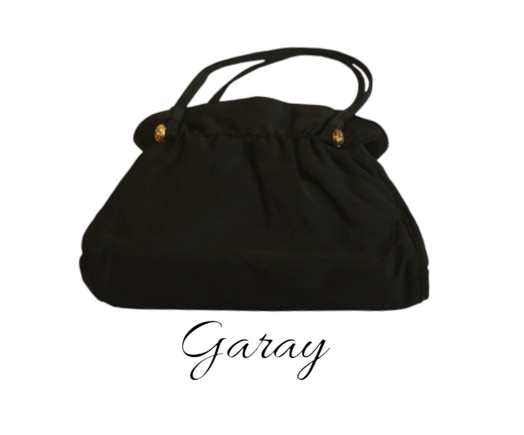Vintage Garay Black Cloth Purse - Etsy