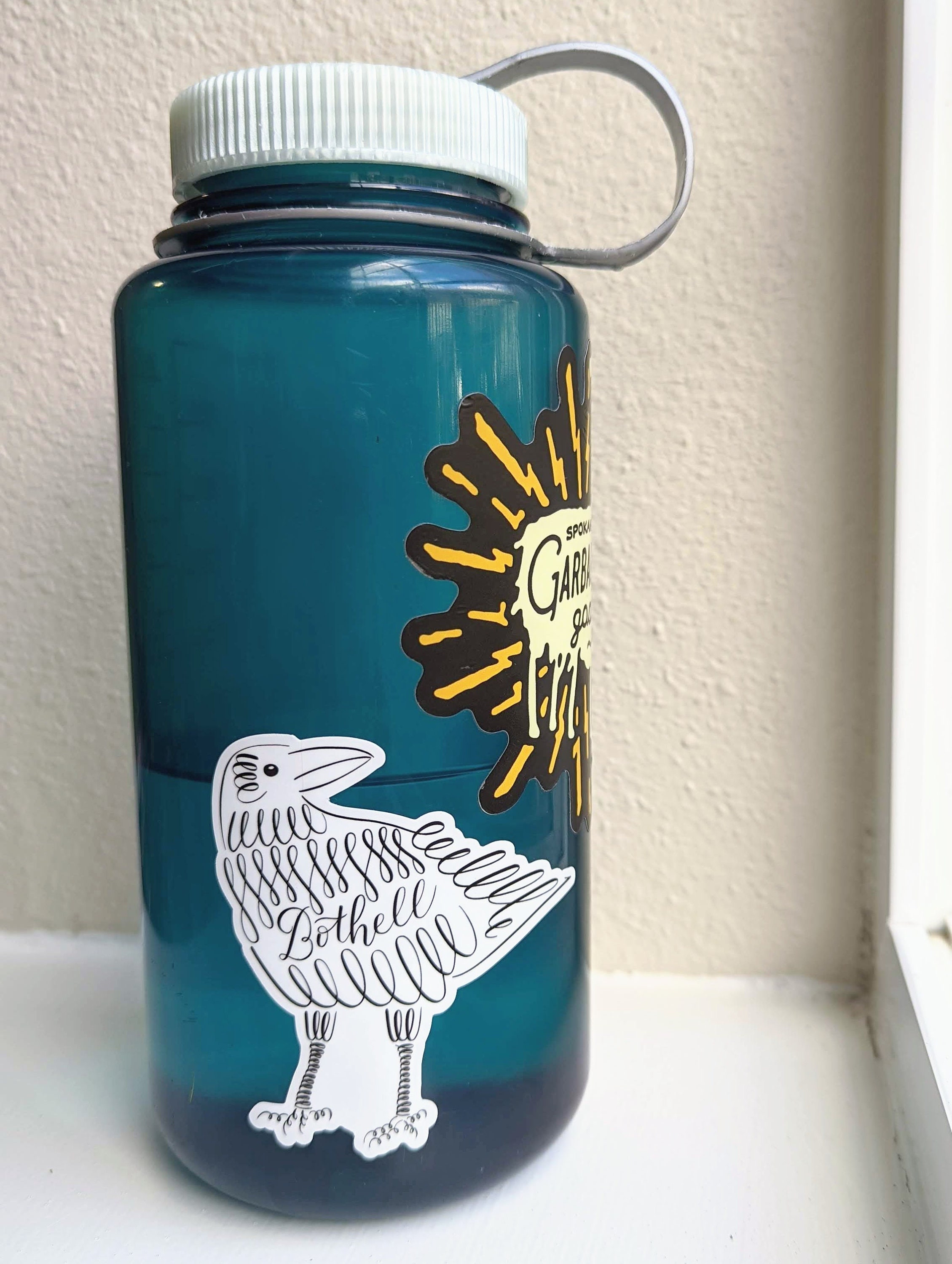 Bothell Crow Calligraphy Sticker | Calligraphic Illustration Sticker ...