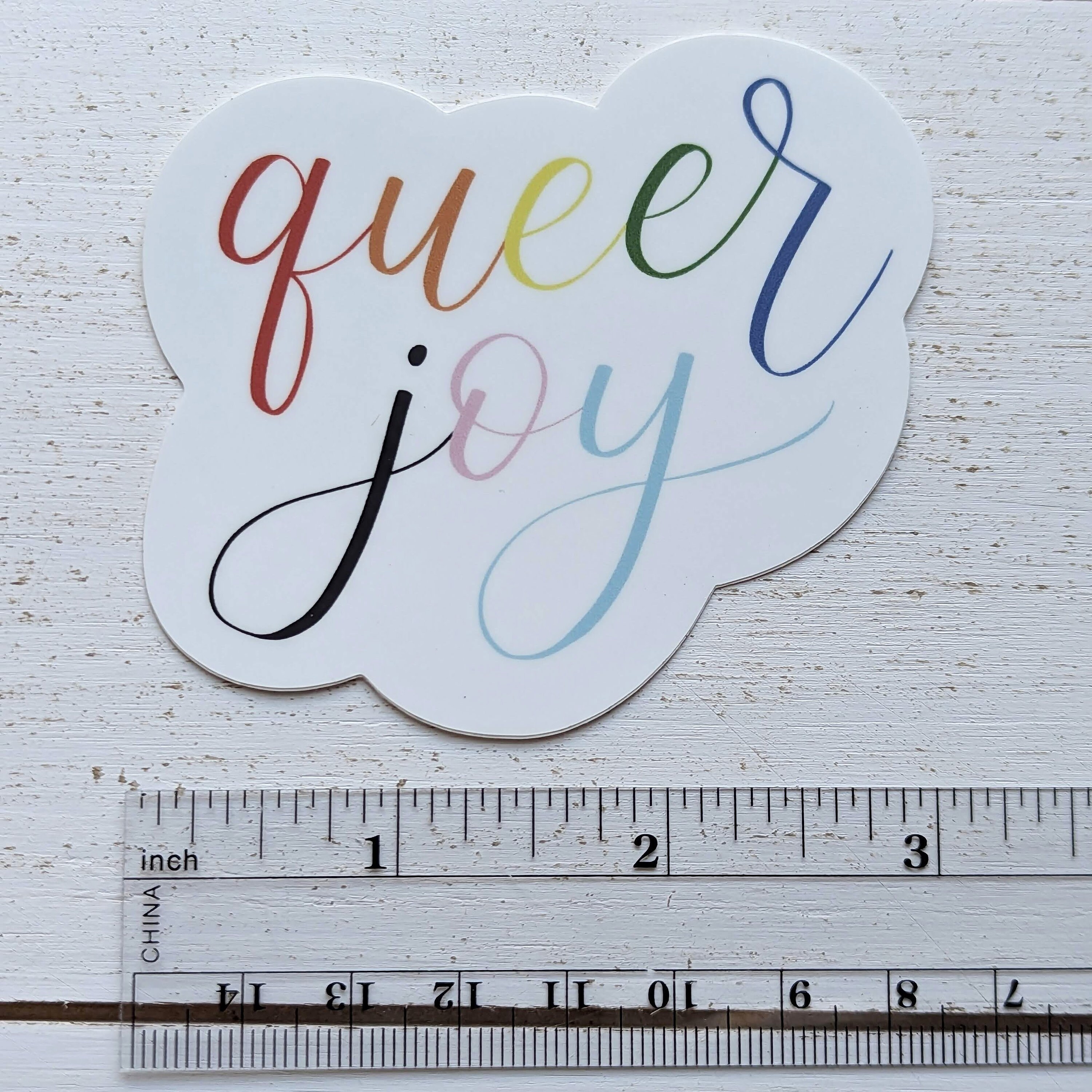 Queer Joy Sticker Rainbow Pride Sticker LGBTQIA Pride Sticker Vinyl ...