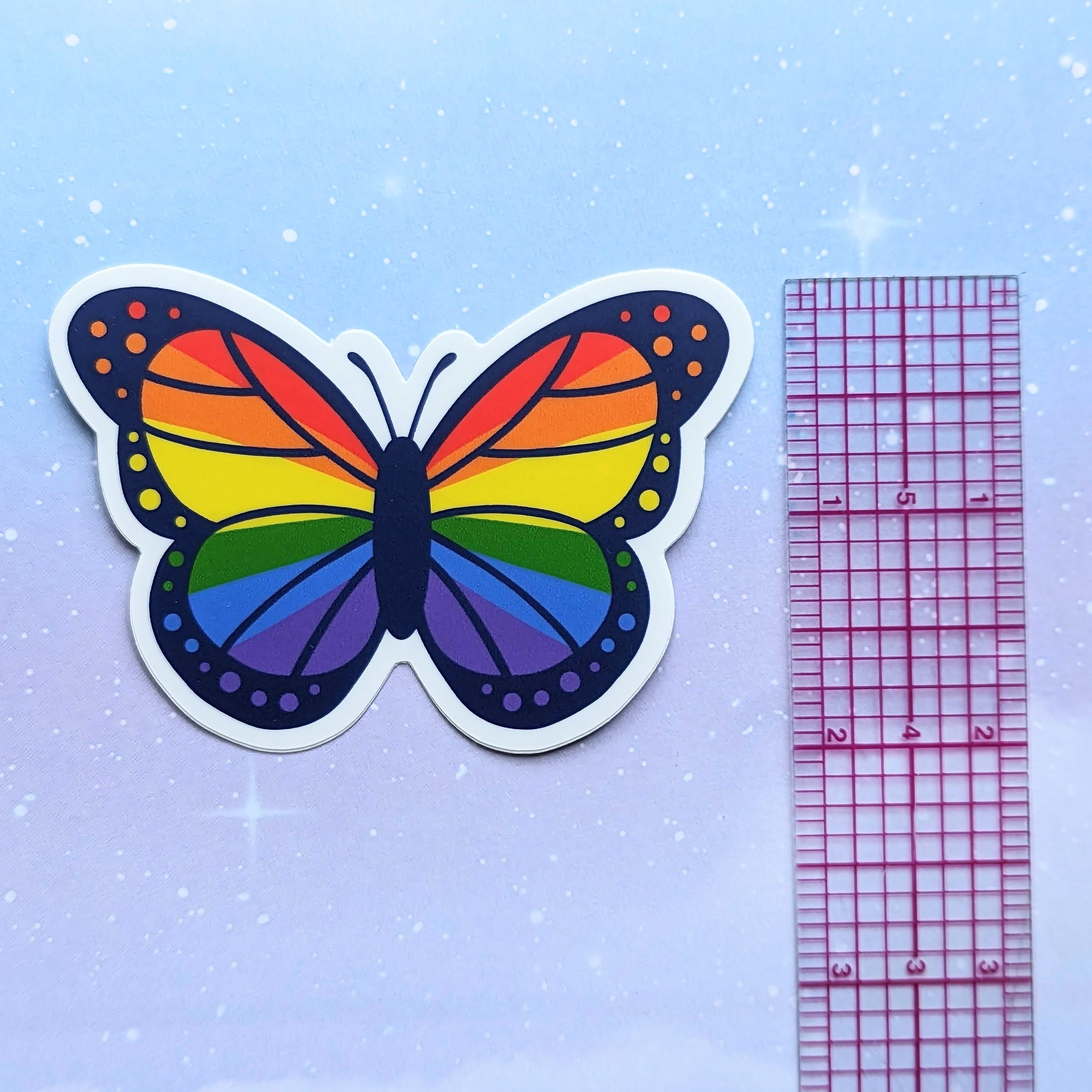 Rainbow Butterfly Sticker | LGBTQIA+ Pride Sticker | Vinyl Waterproof ...