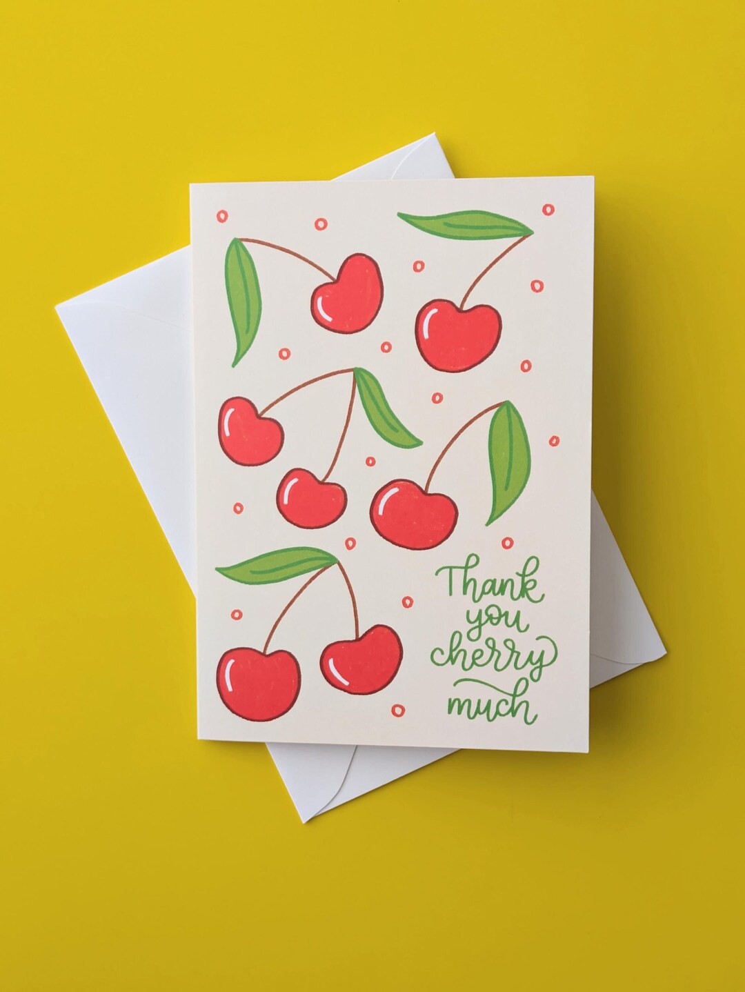 Thank You Cherry Much Card | Fruit Card | Appreciation Card | Blank ...