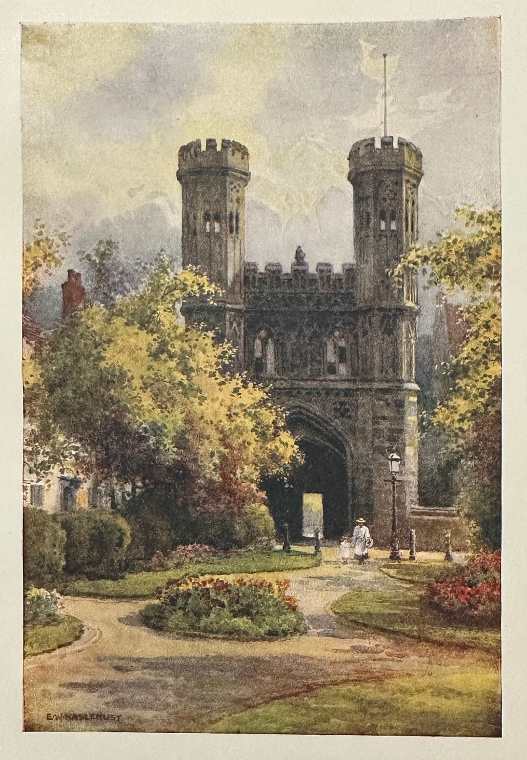Canterbury Kent Original Vintage Print of the Gateway, St Augustines ...