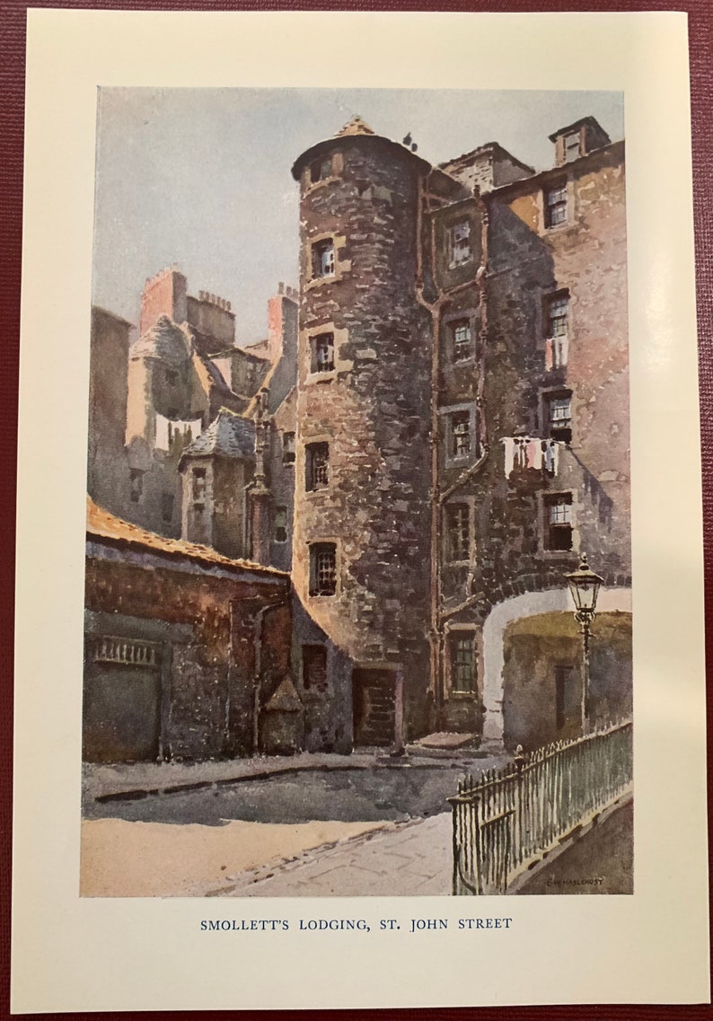 Edinburgh Original Vintage Print of St John Street by E W Haslehust ...
