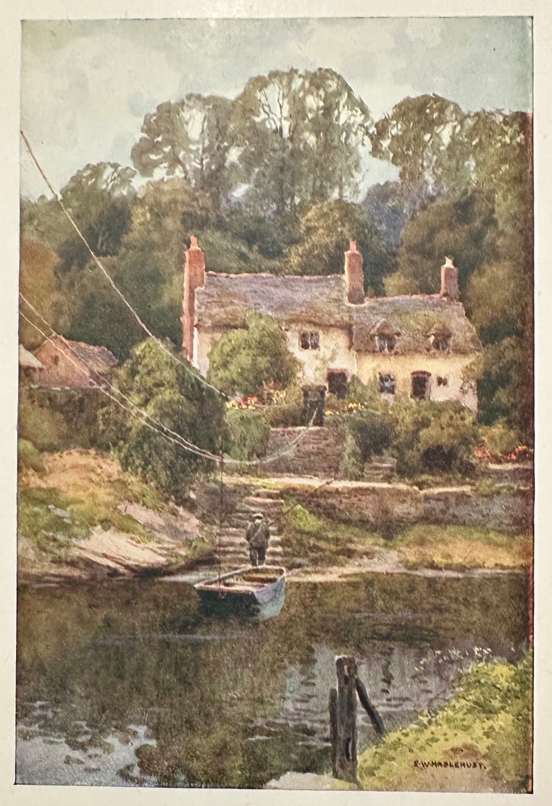 Chester Cheshire the Ferry, Overton on Dee Vintage Small Print ...