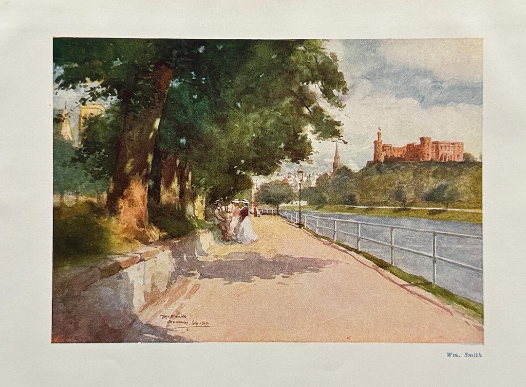 Scottish Highlands Inverness Castle River Ness Inverness-shire Vintage ...