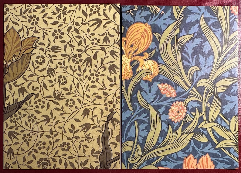 William Morris Vintage Wallpaper Pattern Design Cardstock Ideal for ...
