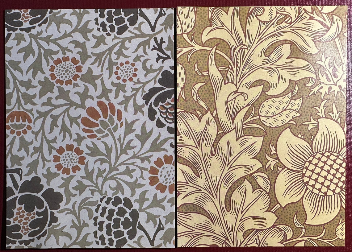 William Morris Vintage Wallpaper Pattern Design Cardstock Ideal for ...