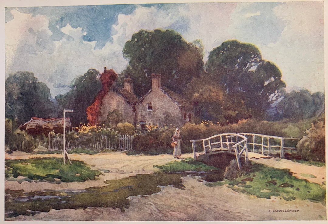 New Forest Original Vintage Print of Brockenhurst Village by E W ...