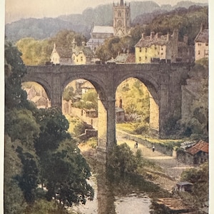 Ripon & Harrogate, North Yorkshire Town of Knaresborough on River Nidd ...