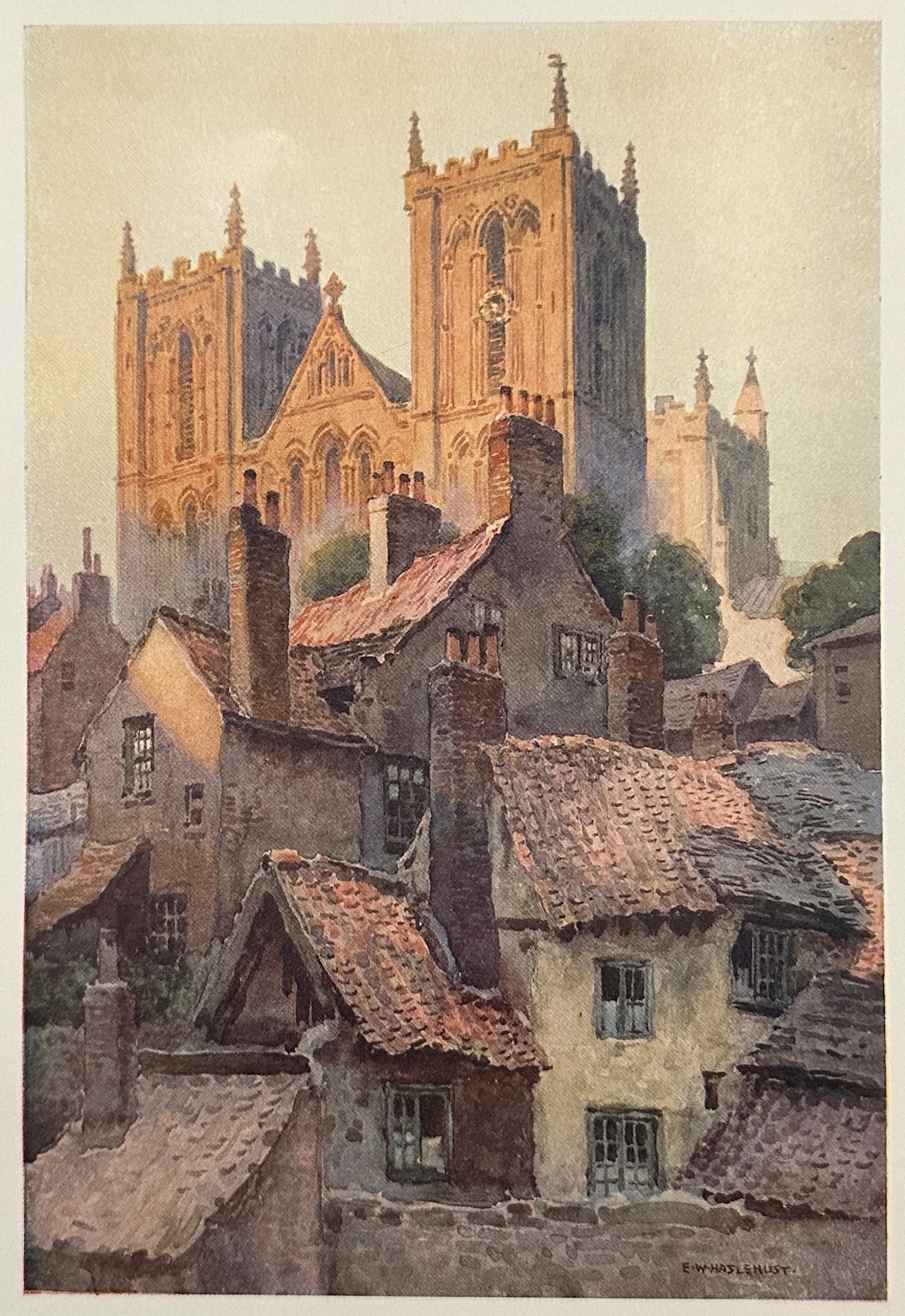 Ripon & Harrogate North Yorkshire the Minster From the Old Town Vintage ...