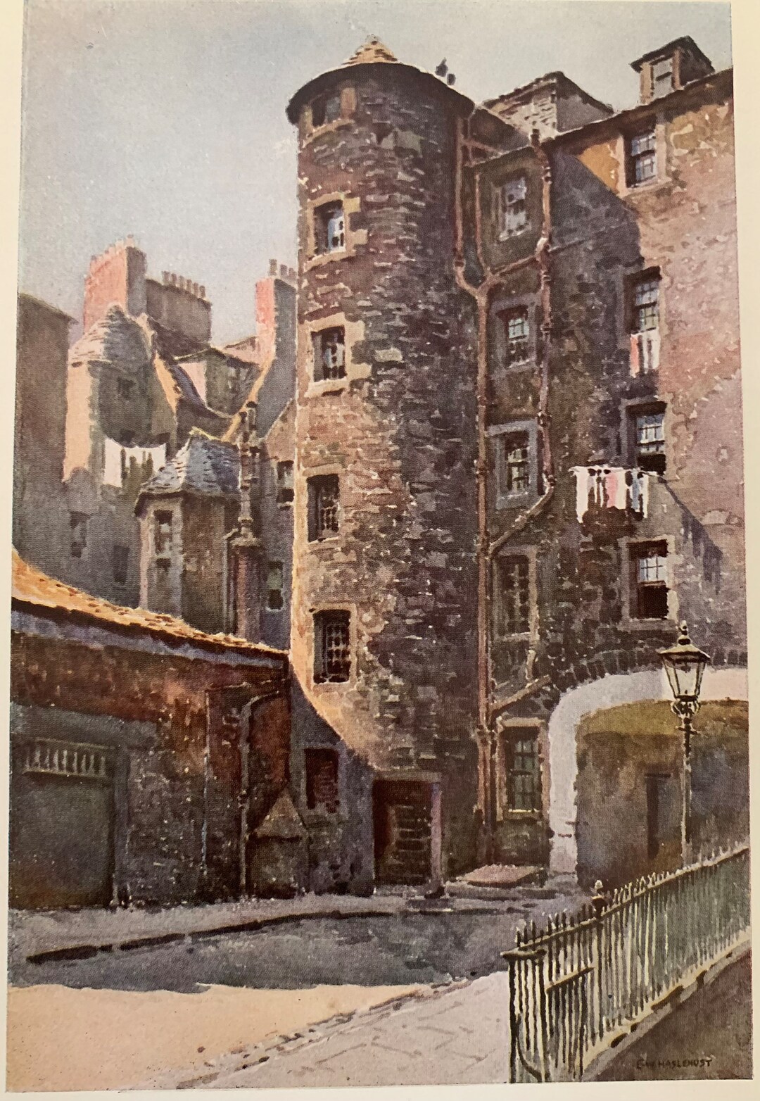 Edinburgh Original Vintage Print of St John Street by E W Haslehust ...