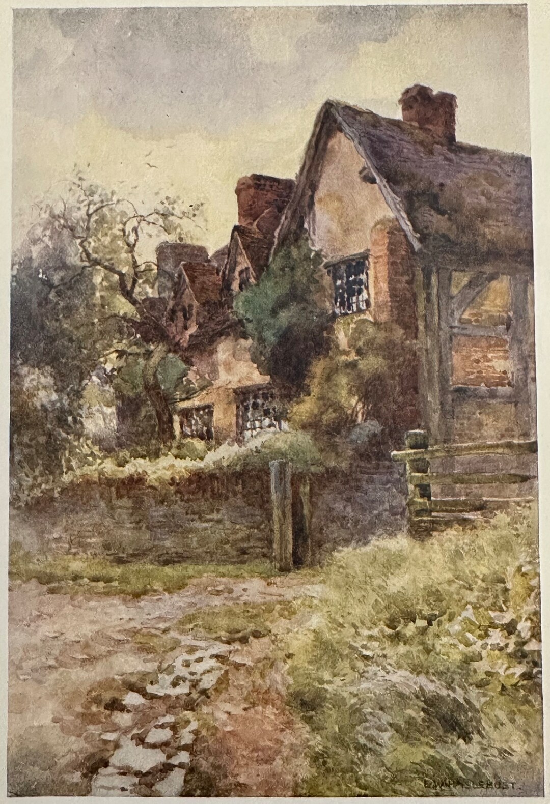 Stratford Upon Avon Original Vintage Print of Mary Ardens House by E W ...