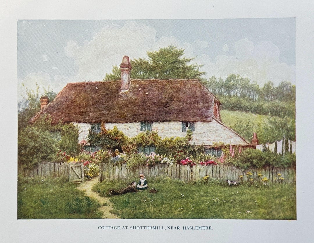 Cottages of England Shottermill Haslemere Surrey Vintage Print ...