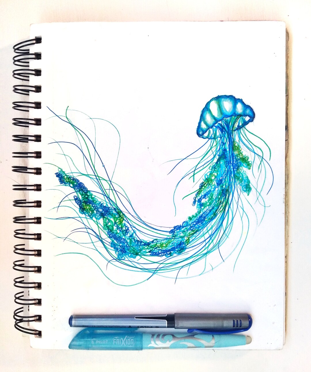 Jellyfish Watercolor and Ink Painting - Etsy