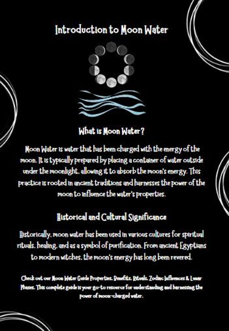 Moon Water Recipe Book: 25 Magical Moon Rituals & Spiritual Self-care Recipes for Wellness - Etsy