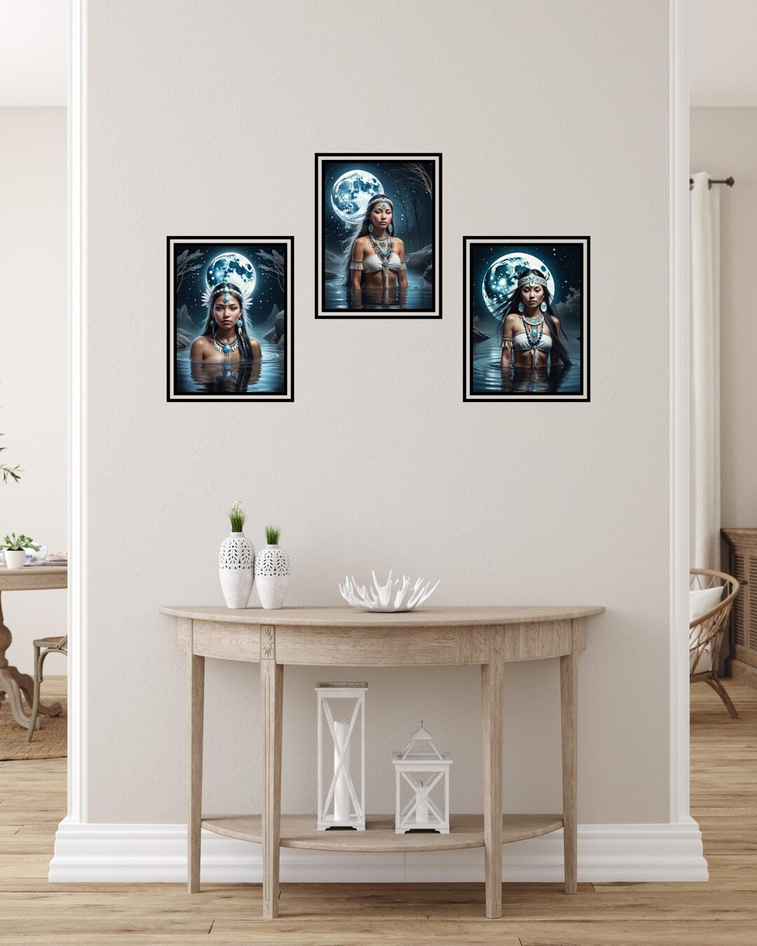 Indigenous Moon Goddess Art Print | Cultural Wall Decor (8x10 Inch ...