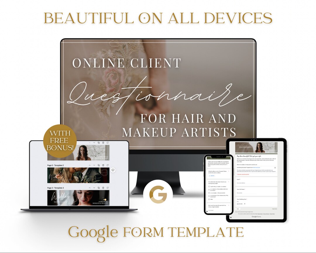 Beauty Client Questionnaire Template, Wedding Hair Stylist & Makeup ...