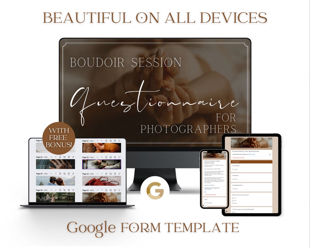 Boudoir Photoshoot Questionnaire - Online Form Questionnaire, Drag ...