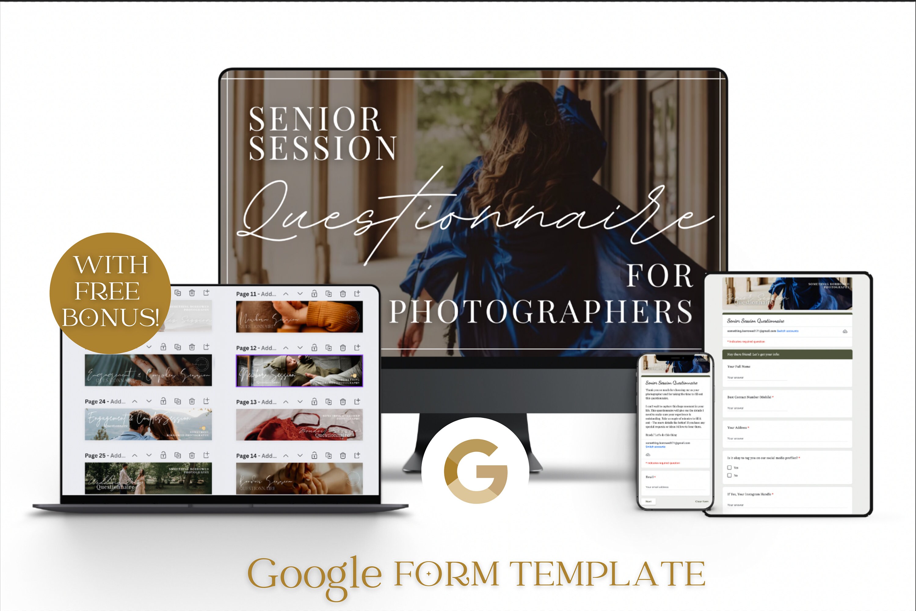 High School Senior Photoshoot Questionnaire Online Form - Etsy