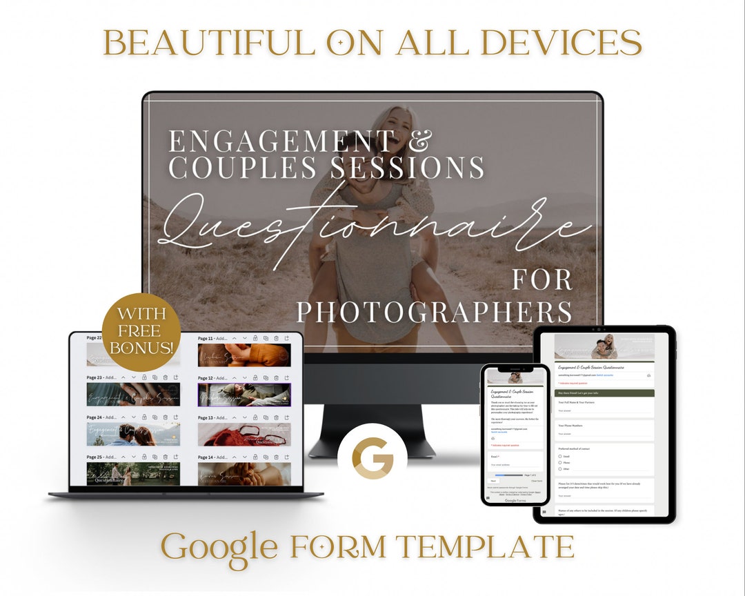 Engagement Photoshoot Questionnaire - Online Form Questionnaire, Drag ...