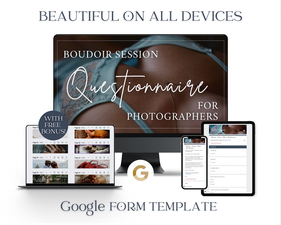 Boudoir Photoshoot Questionnaire - Online Form Questionnaire, Drag ...