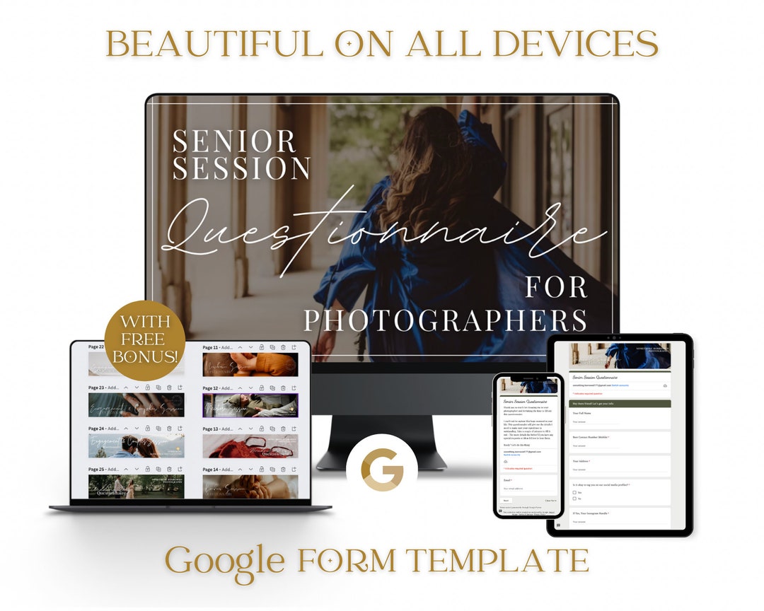 High School Senior Photoshoot Questionnaire - Online Form Questionnaire ...