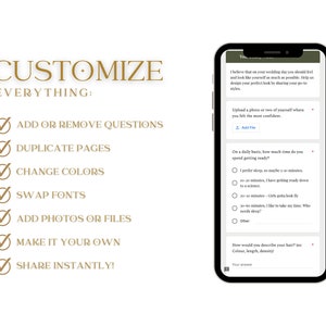 Beauty Client Questionnaire Template, Wedding Hair Stylist & Makeup ...