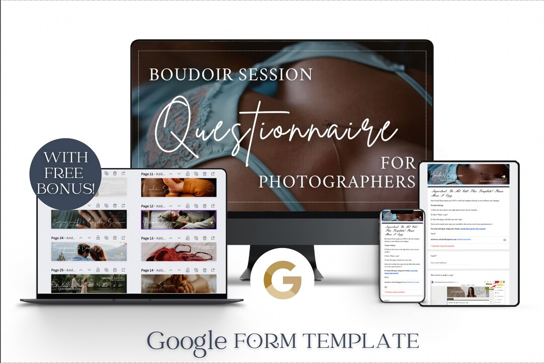 Boudoir Photoshoot Questionnaire Online Form Questionnaire - Etsy