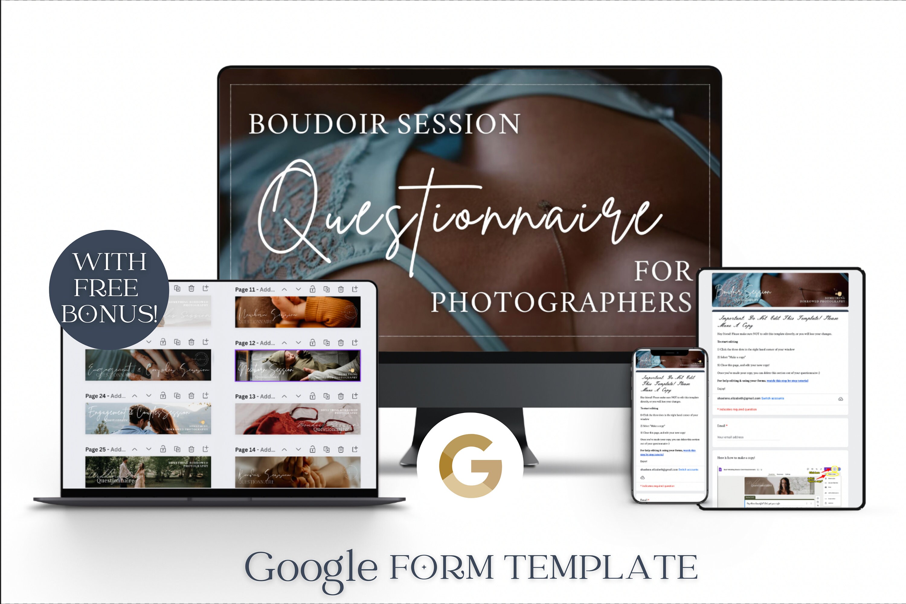 Boudoir Photoshoot Questionnaire Online Form Questionnaire - Etsy