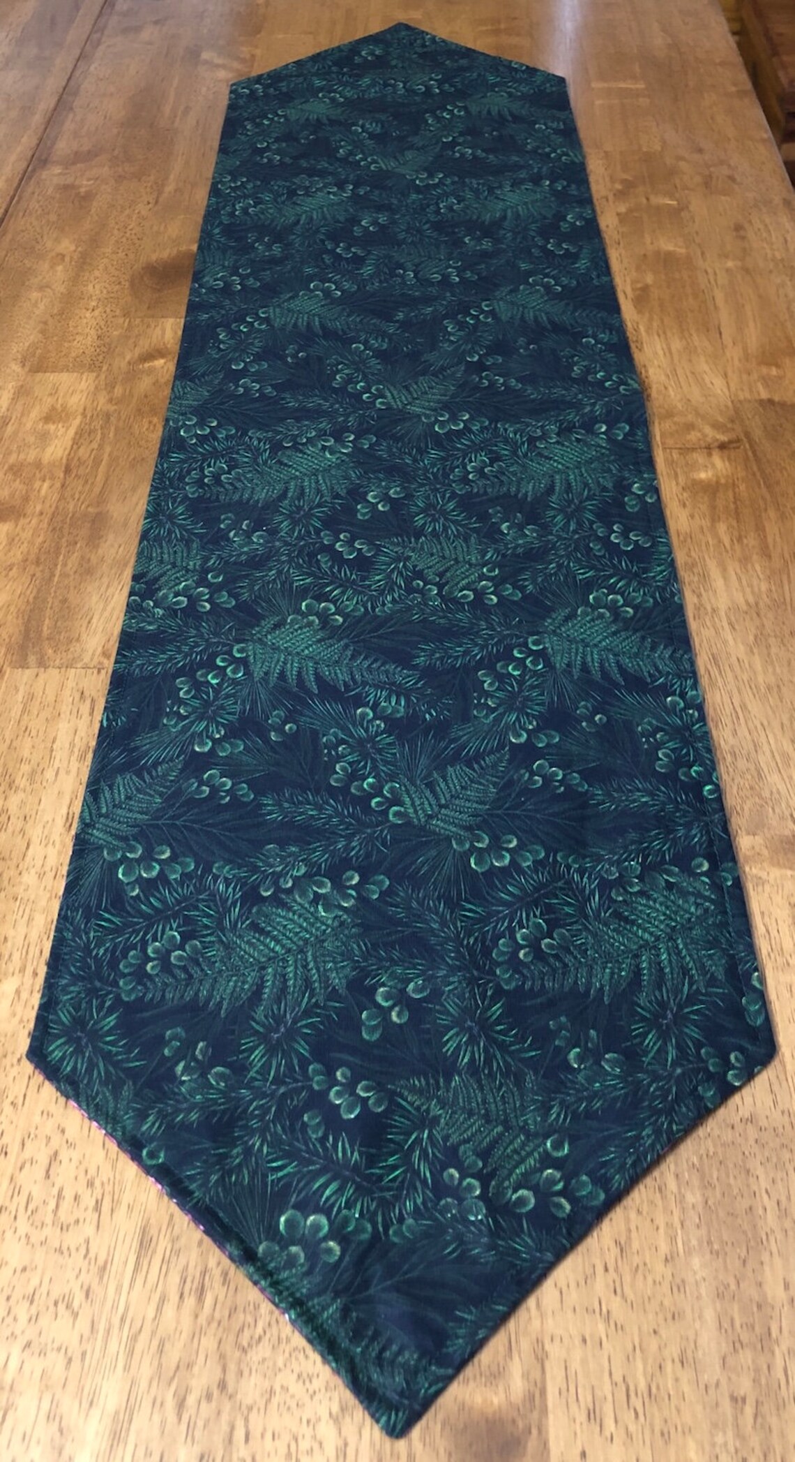 Reversible Pink Flowers & Ferns Table Runner - Etsy