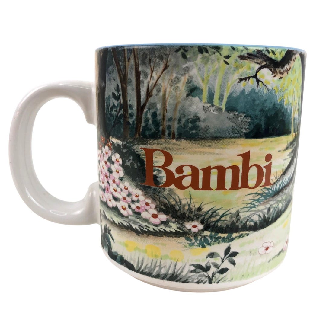 Disney Store Bambi Classic Animation Coffee Tea Mug Cup Thumper Flower ...