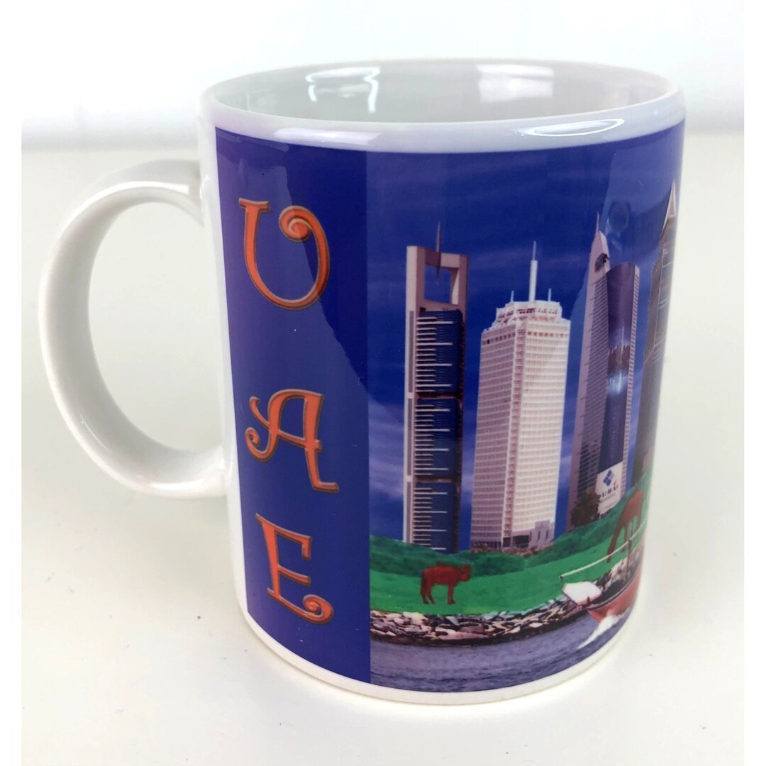 Dubai UAE Skyline Tourist Souvenir Colorful Ceramic Coffee Mug - Etsy
