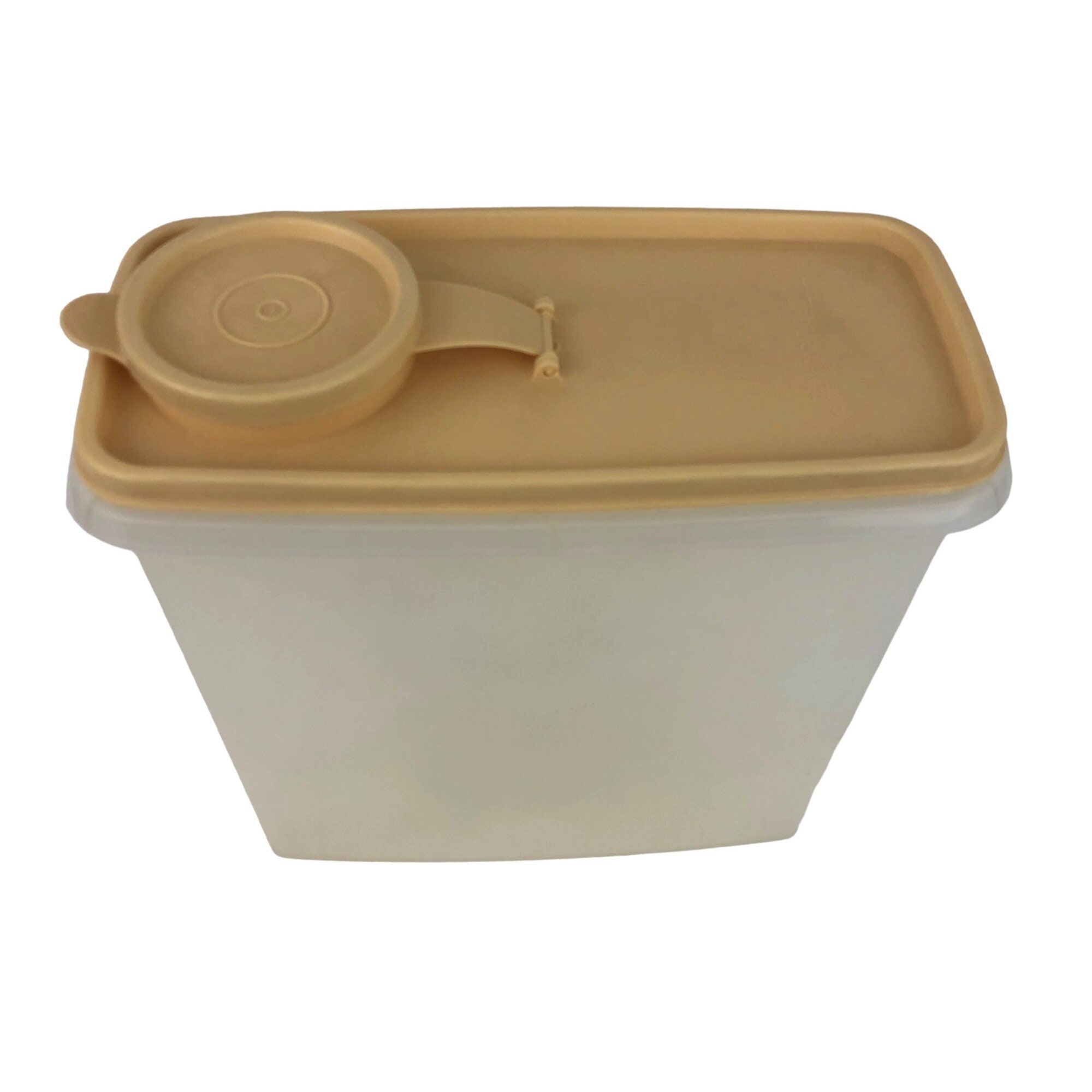Vintage Tupperware Cereal Keeper Container Flip-top Lid 469 Sheer/tan ...