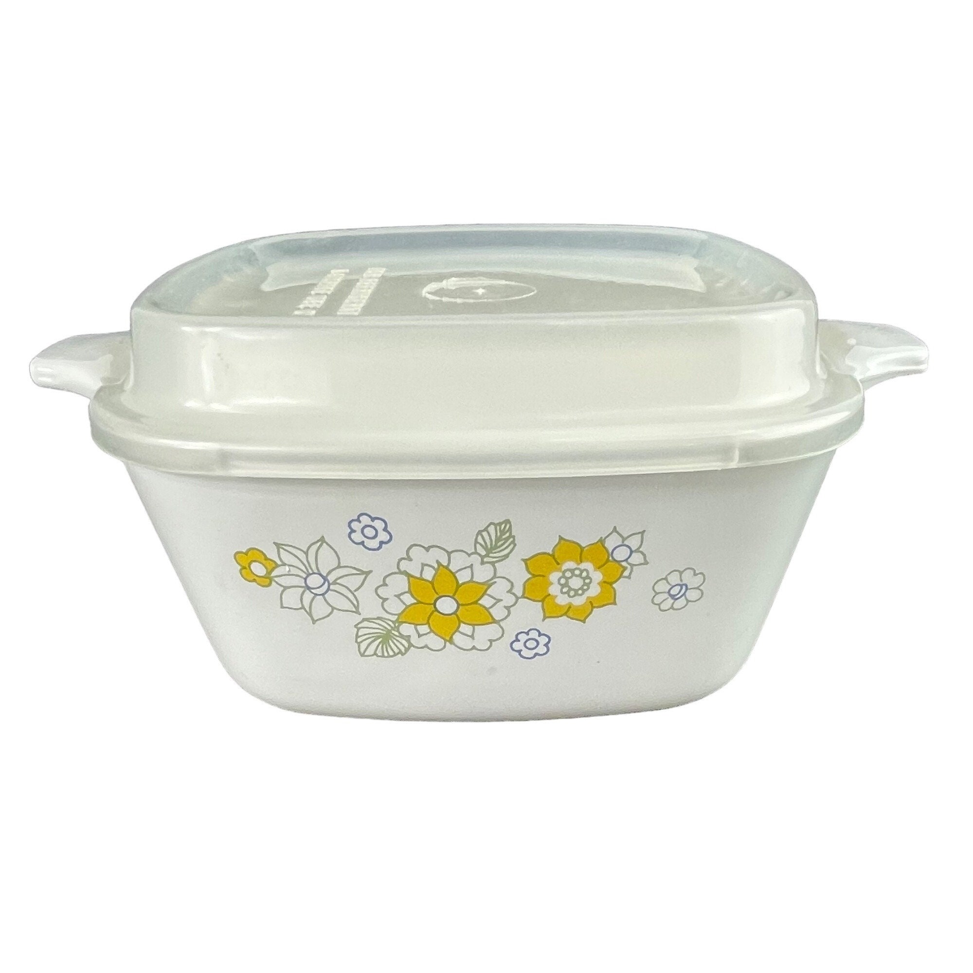 Corning Ware P-43-B Yellow Floral Bouquet 2 3/4 Cup Casserole Dish ...